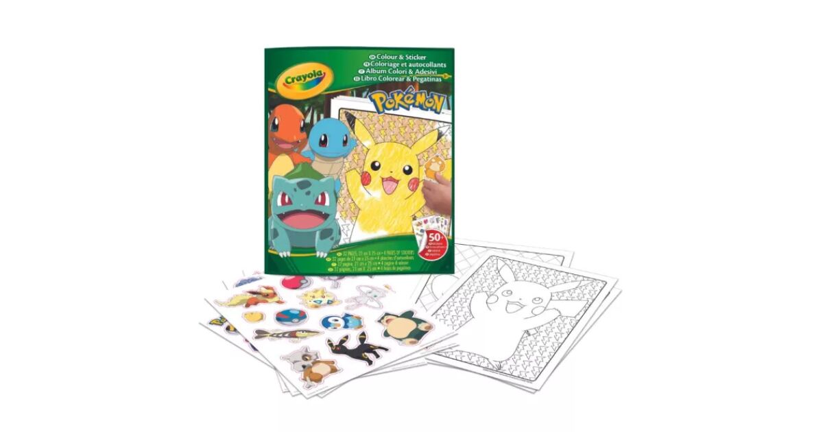 Crayola Color & Sticker: carte de activități Pokemon | Pepita.com