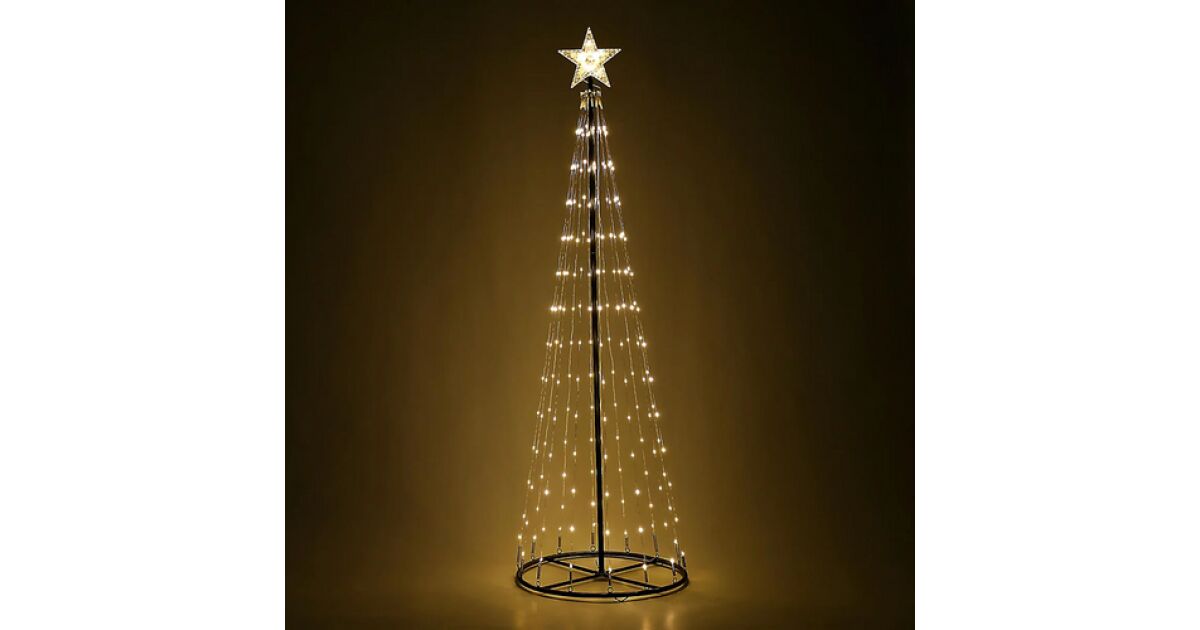 150 cm înălțime 154 LED digital alb cald, brad de Crăciun, cu spectacol ...