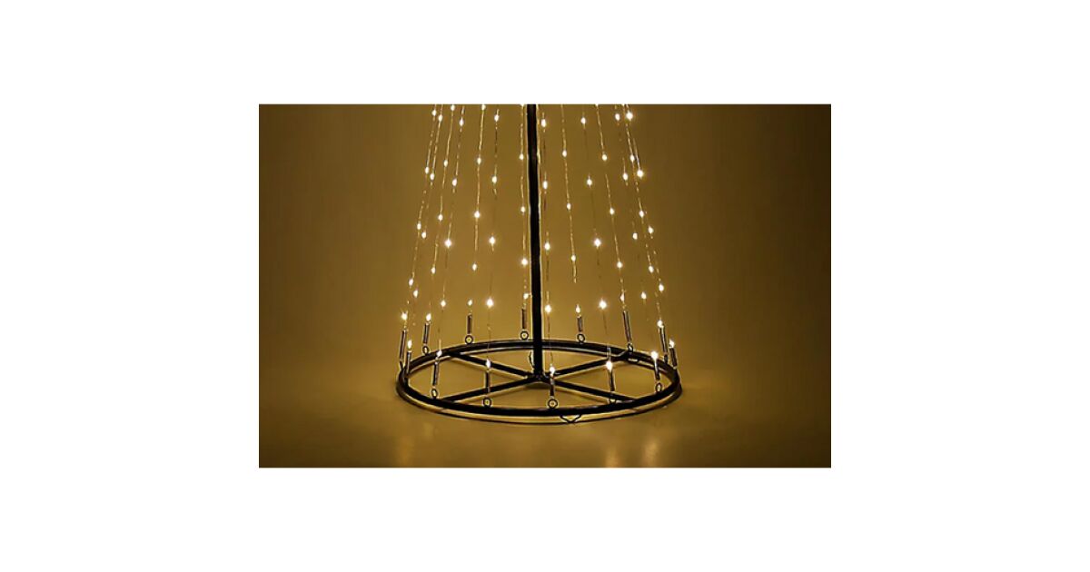 150 cm înălțime 154 LED digital alb cald, brad de Crăciun, cu spectacol ...