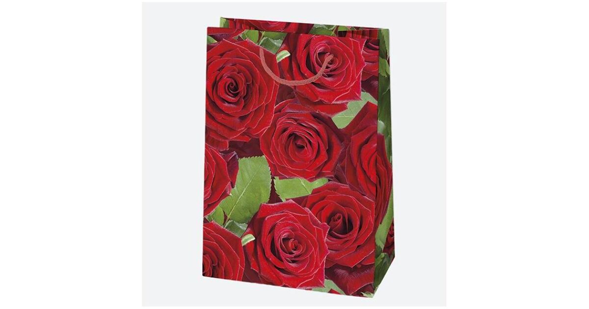 Pungă cadou IRIS, în diferite culori și modele, 290x400x120 mm | Pepita.com