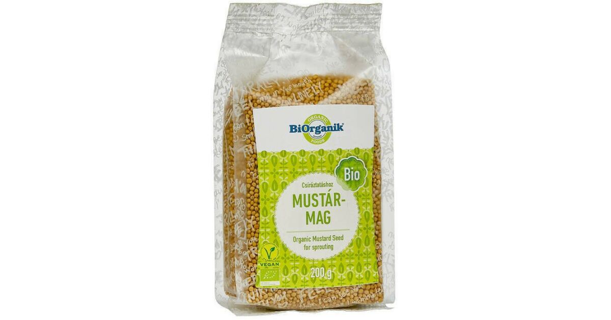 Bio mustármag csíráztatáshoz 200g Biorganik | Pepita.hu