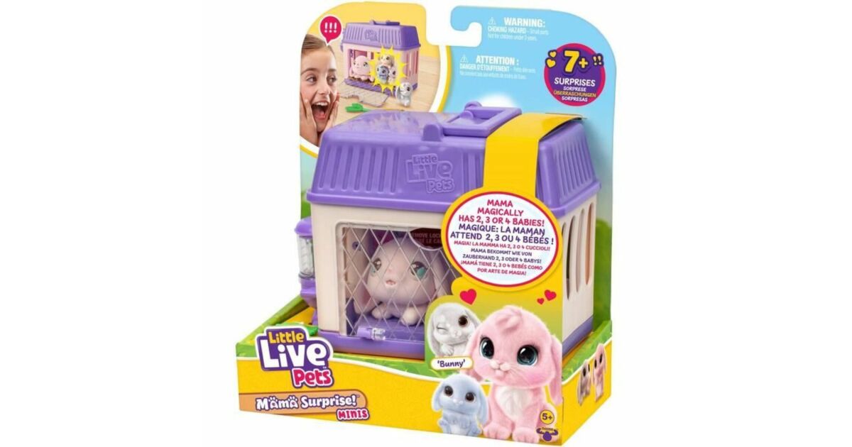 Plüssjáték Little Live Pets Mama Surprise Rabbits Rózsaszín Rose Filc ...