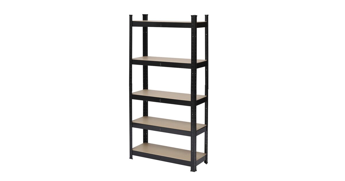 Nagy teherbírású polc 180x90x30 cm 175 kg fekete | Pepita.hu