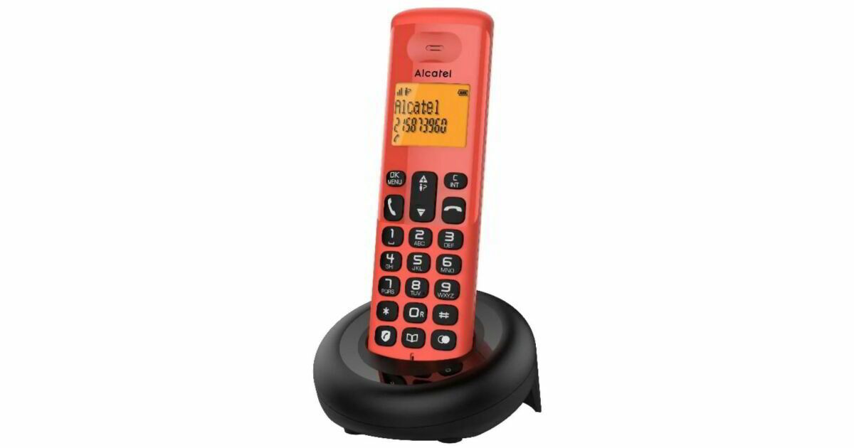 Alcatel E160 Wireless Dect Asztali Telefon - Piros | Pepita.hu