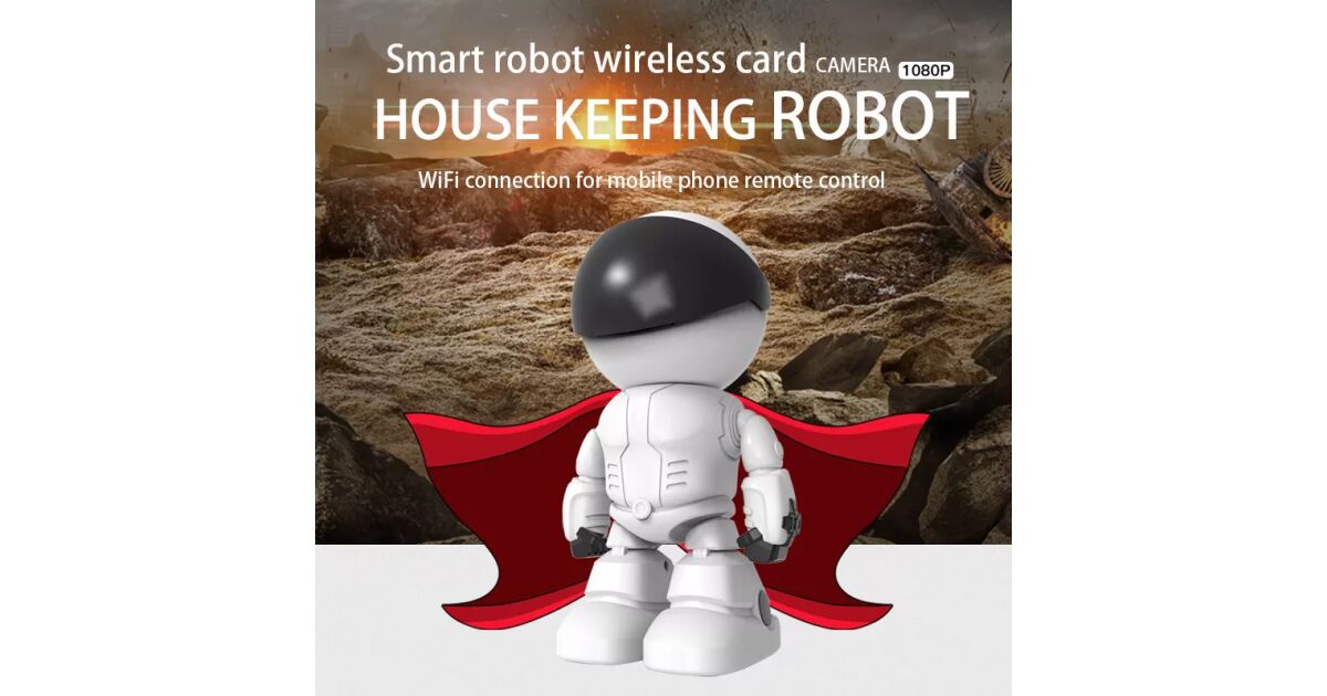 Robot cu Camera de Supraveghere, Audio-Video, NightVision, Full HD, PTZ ...