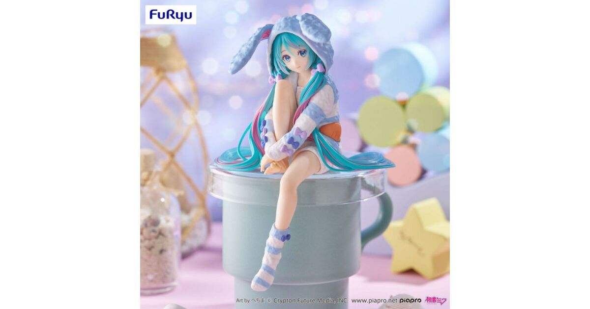 Hatsune Miku Noodle Stopper PVC Statue Hatsune Miku Rabbit Ear Hood ...