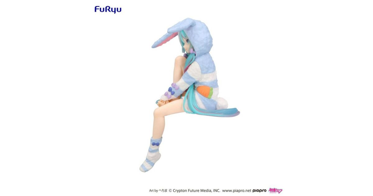 Hatsune Miku Noodle Stopper PVC Statue Hatsune Miku Rabbit Ear Hood ...