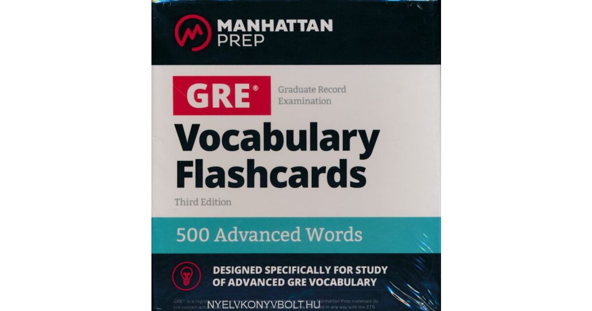 GRE Vocabulary Flashcards - 500 Advanced Words - 3rd Edition | Pepita.hu