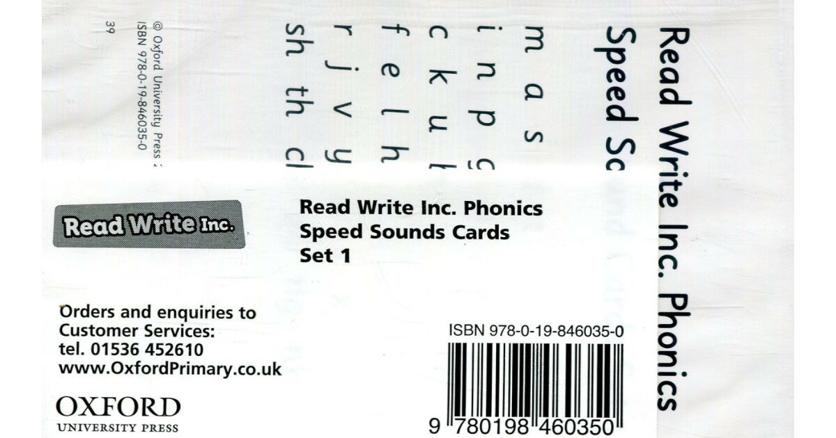 Read Write Inc. Phonics: Set 1 Speed Sound Cards (small size) | Pepita.hu