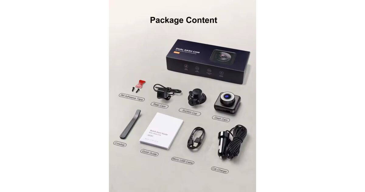 Camera Auto Dubla TSS-S10, Full HD, Unghi 170 grade, Ecran LCD 2, G ...