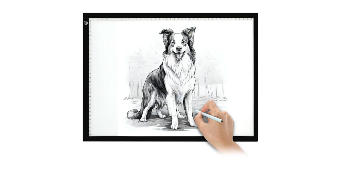 Plansa de desen A3, Zola, cu iluminare de fundal LED, 3 niveluri de ...