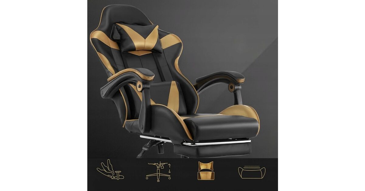 Scaun pivotant pentru gaming, Zola, tip scoica, reglabil, tetiera ...