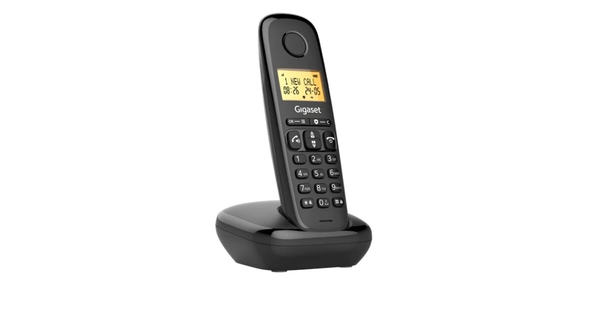 Telefon fix fără fir Gigaset Basic 100 DECT - Negru | Pepita.com