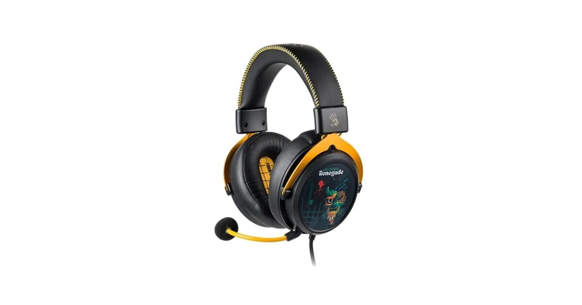 A4-Tech Bloody M595 Renegade Midnight USB fekete-sárga gamer headset ...