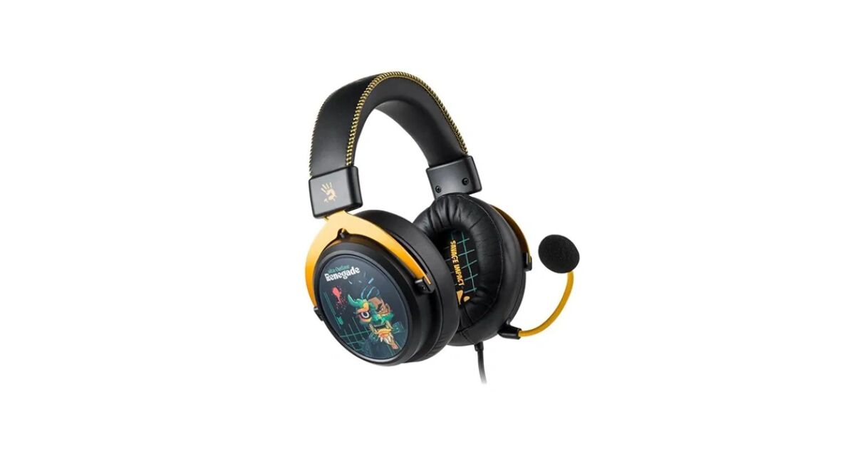 A4-Tech Bloody M595 Renegade Midnight USB fekete-sárga gamer headset ...