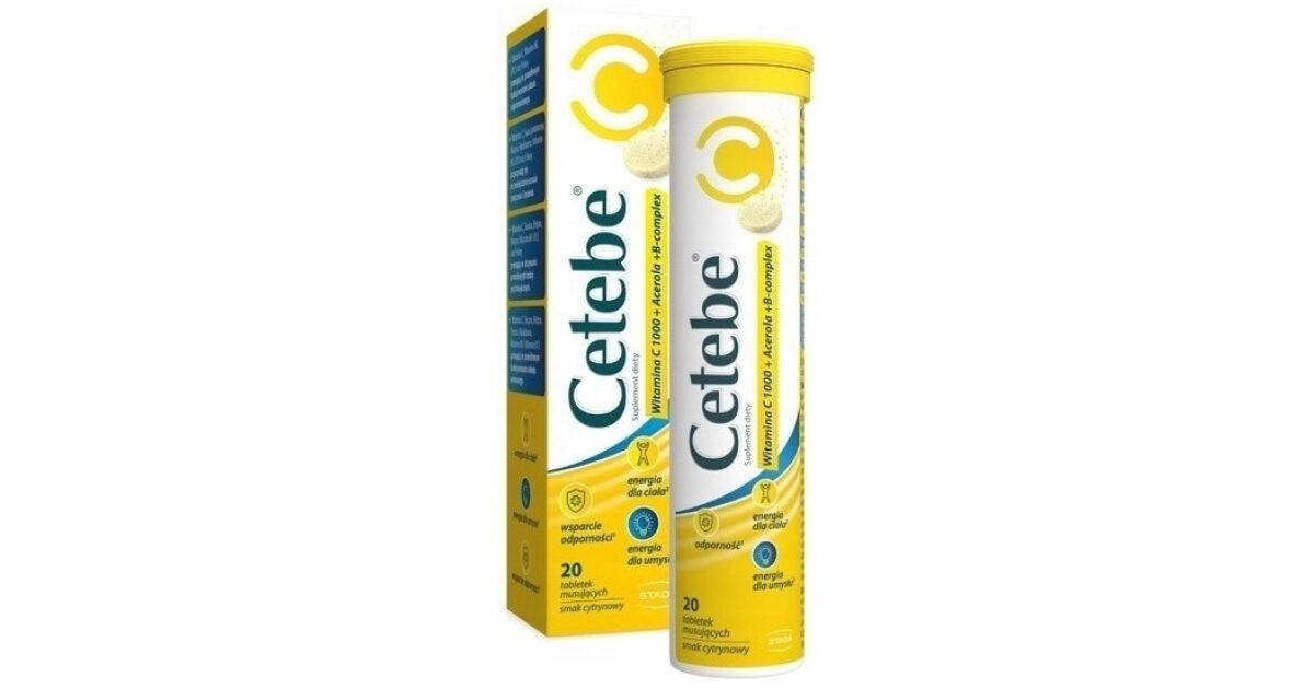 CETEBE C-vitamin 1000 mg + acerola + B-vitamin Komplex IMMUNITÁS 20 ...