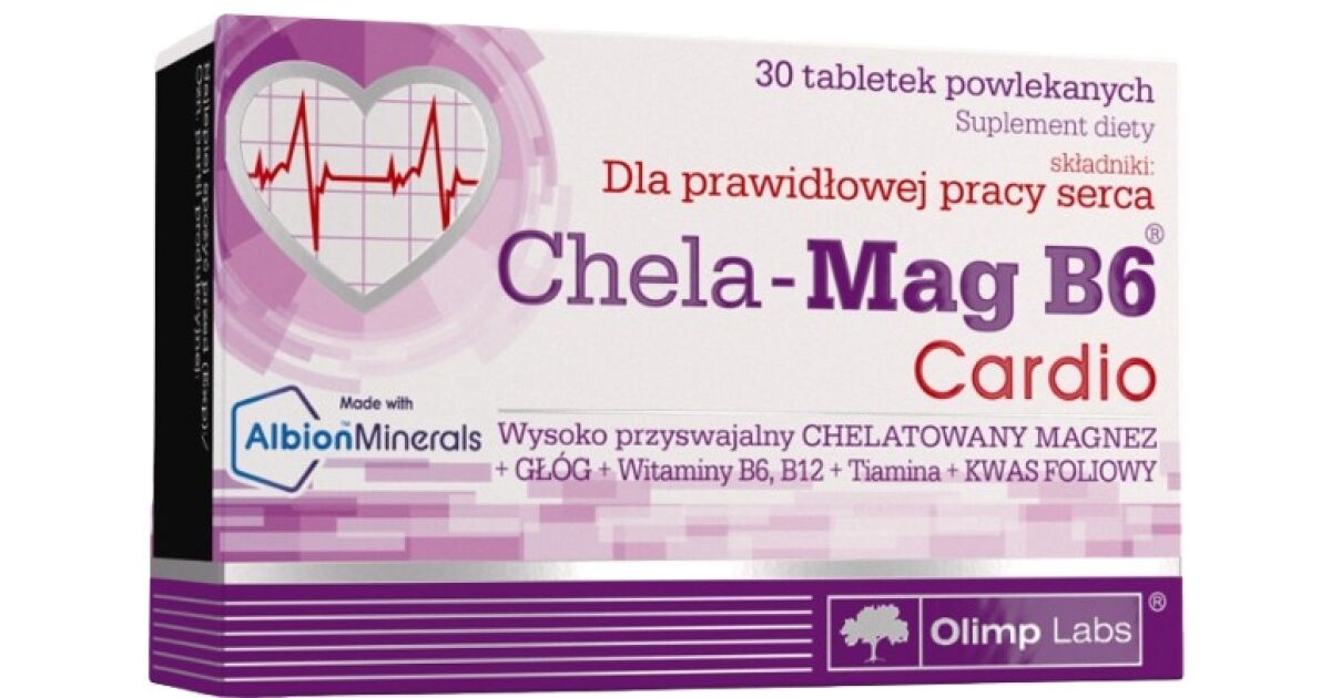 OLIMP CHELA-MAG B6 CARDIO magnézium B-vitamin galagonya SZÍV 30 ...