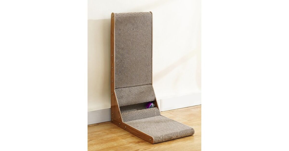 Suport pentru ascutit gheare si jucarie, Zola®, din carton si mdf, 60 x ...