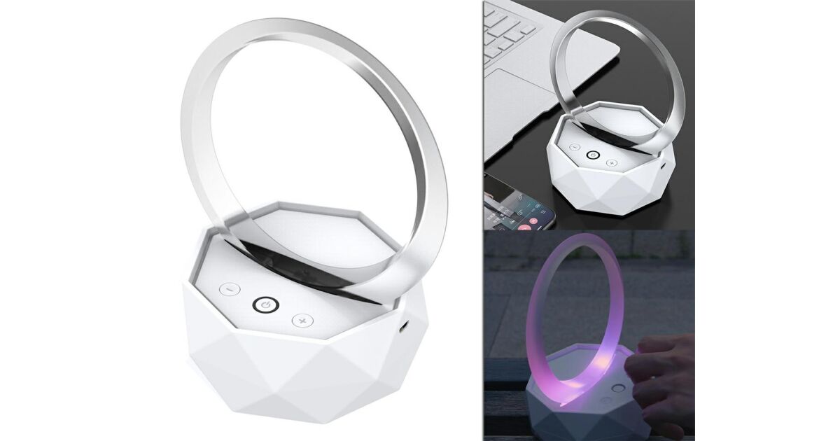 Boxa portabila bluetooth 5.0, Zola®, lumina de fundal LED RGB ...