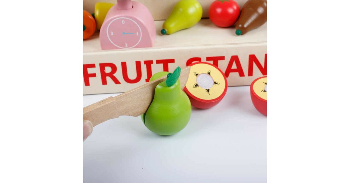 Stand pentru fructe si legume, Zola®, din lemn, pentru copii, cantar ...