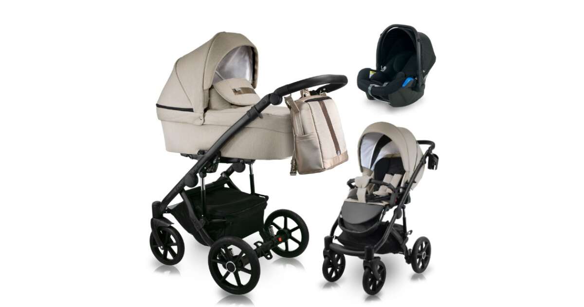 Bexa Line Pastel multifunkciós babakocsi 3in1 - L10 beige + K2 Kite ...