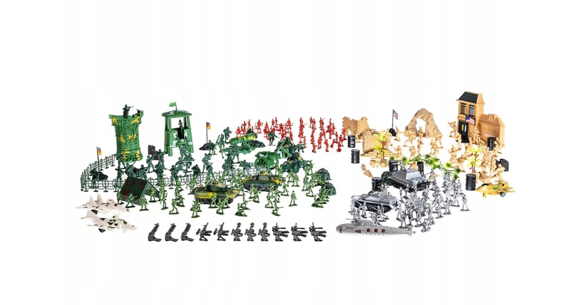 Set figurine militare, Zola®, cu tancuri , corturi, cazemata | Pepita.com