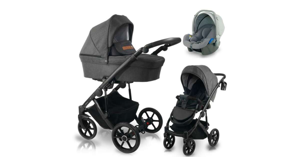 Bexa Line multifunkciós babakocsi 3in1 - L5 dark gray + K1 Kite | Pepita.hu