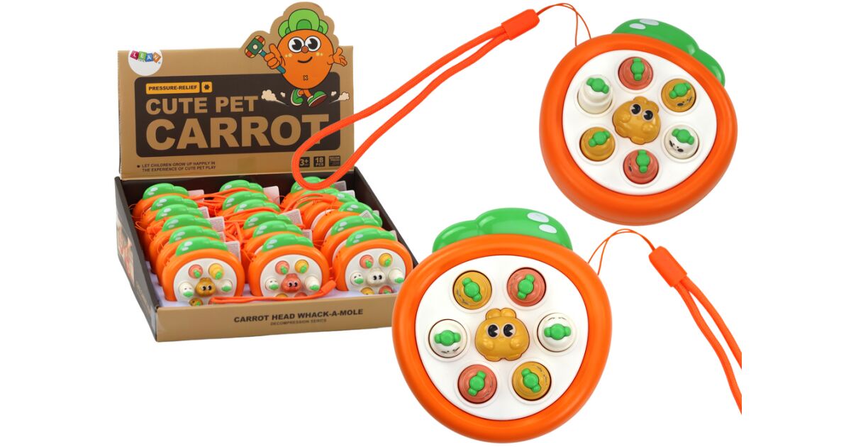 Mini Arcade játék Wac A Mole sárgarépa narancs 17781 | Pepita.hu