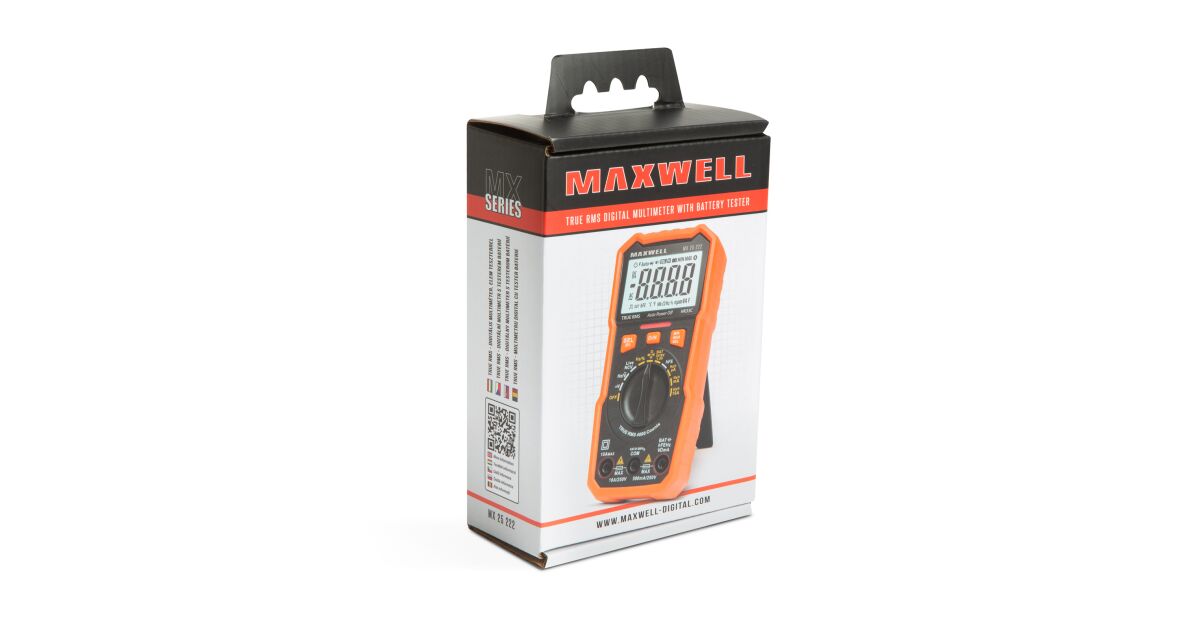 Digitálny multimeter Maxwell MX 25222 s testerom batérií a funkciou ...