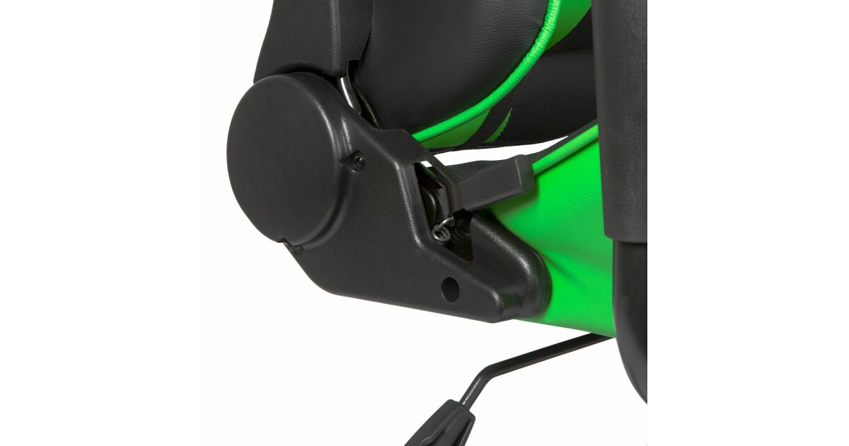 Scaun verde de gaming - cu perna de talie si perna pentru cap | Pepita.com