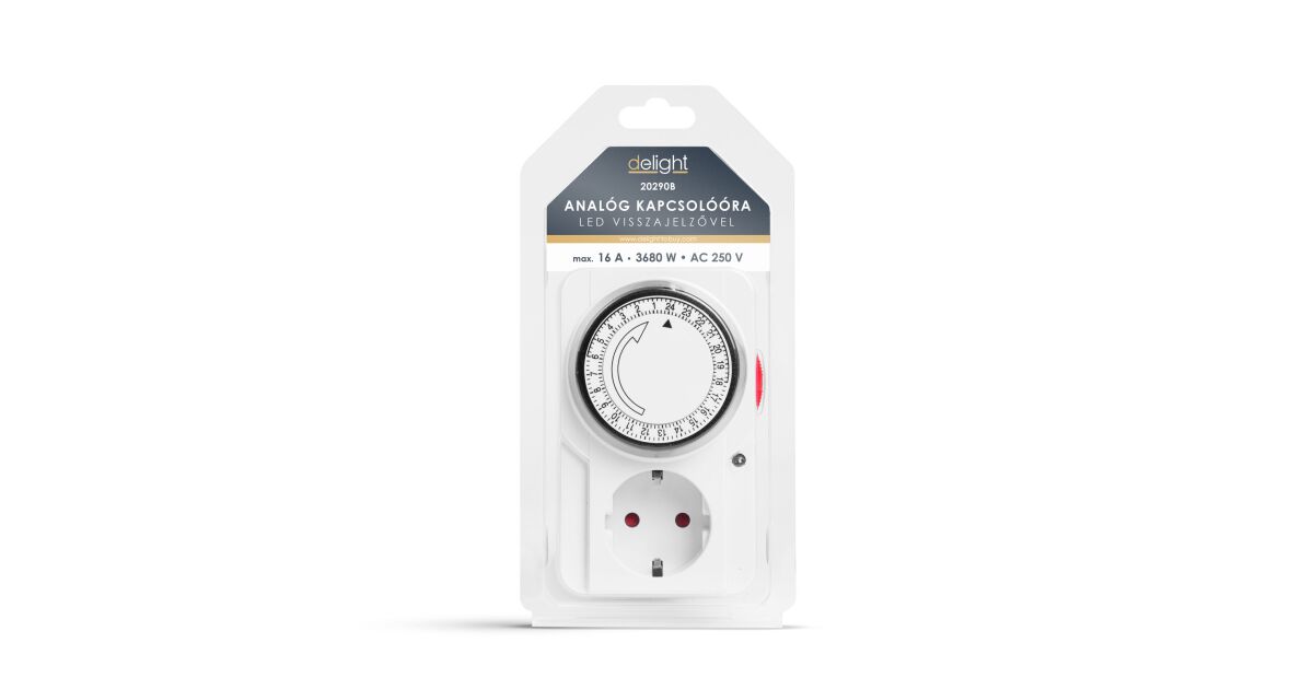 Priza cu temporizator analogic - cu indicator LED - 230V - 16A - 3680W ...