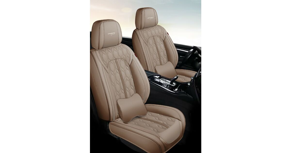 Set 1 Huse auto premium 5 locuri Carguard Deluxe piele ecologicÄƒ ...