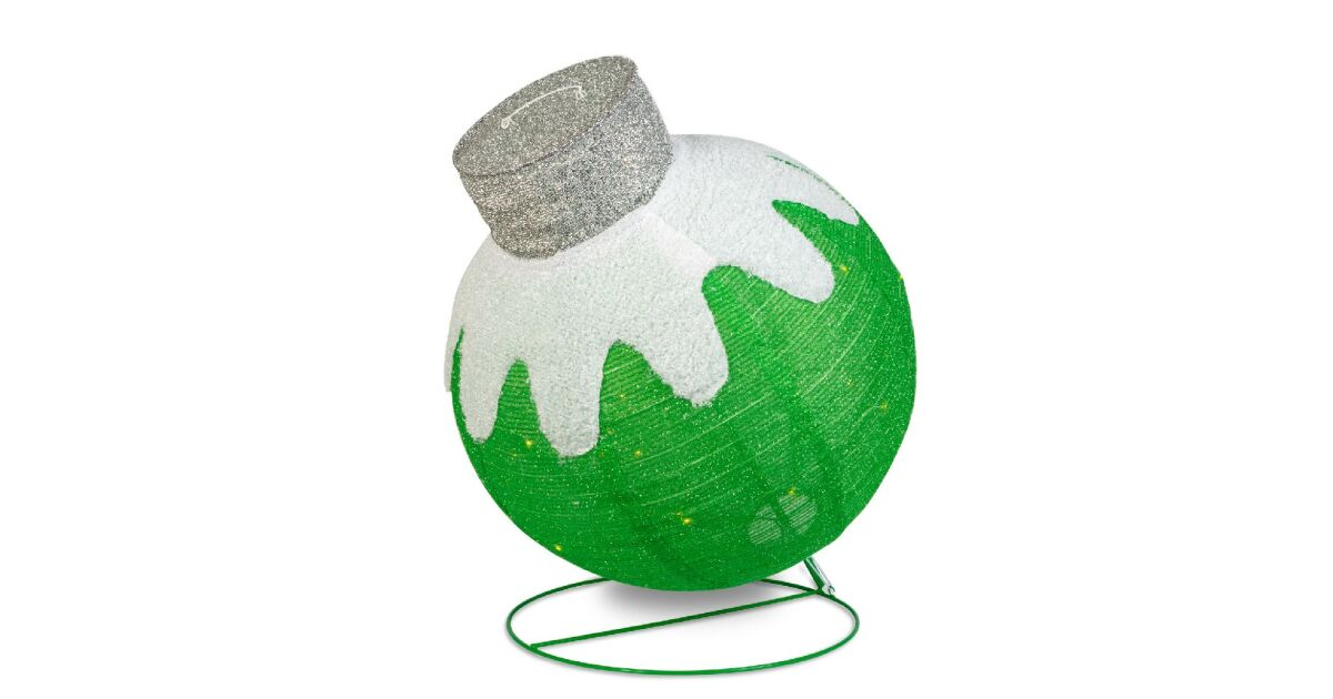 Decor Luminos Craciun - Ornament Sferic - 60 LED - 60 x 83 cm - Verde ...