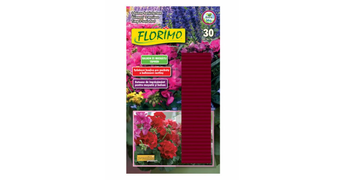 FLORIMO balkon és muskátli táprúd 30db | Pepita.hu