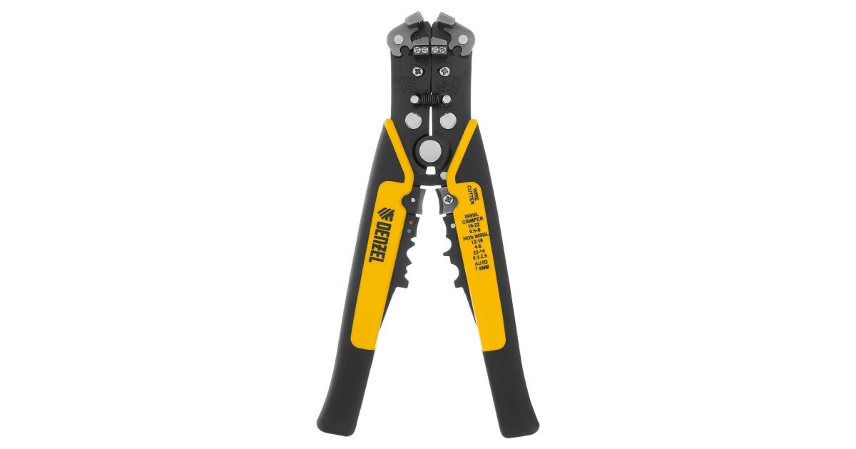 DENZEL 0,2-6 mm² krimpelő fogó huzalcsupaszító, kábelvágó funkcióval ...