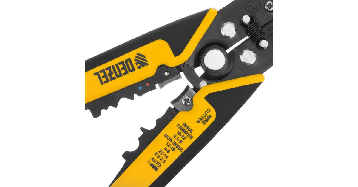 DENZEL 0,2-6 mm² krimpelő fogó huzalcsupaszító, kábelvágó funkcióval ...