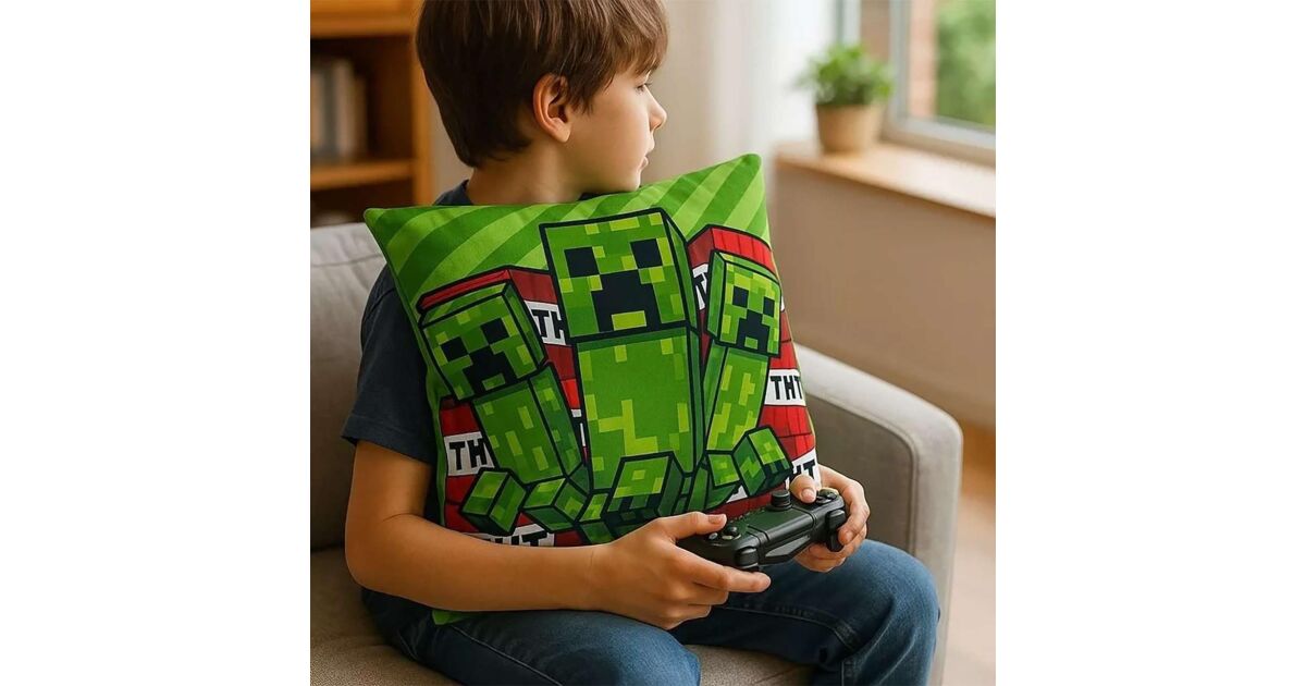 Minecraft Minecraft párna, díszpárna 38x38 cm | Pepita.hu