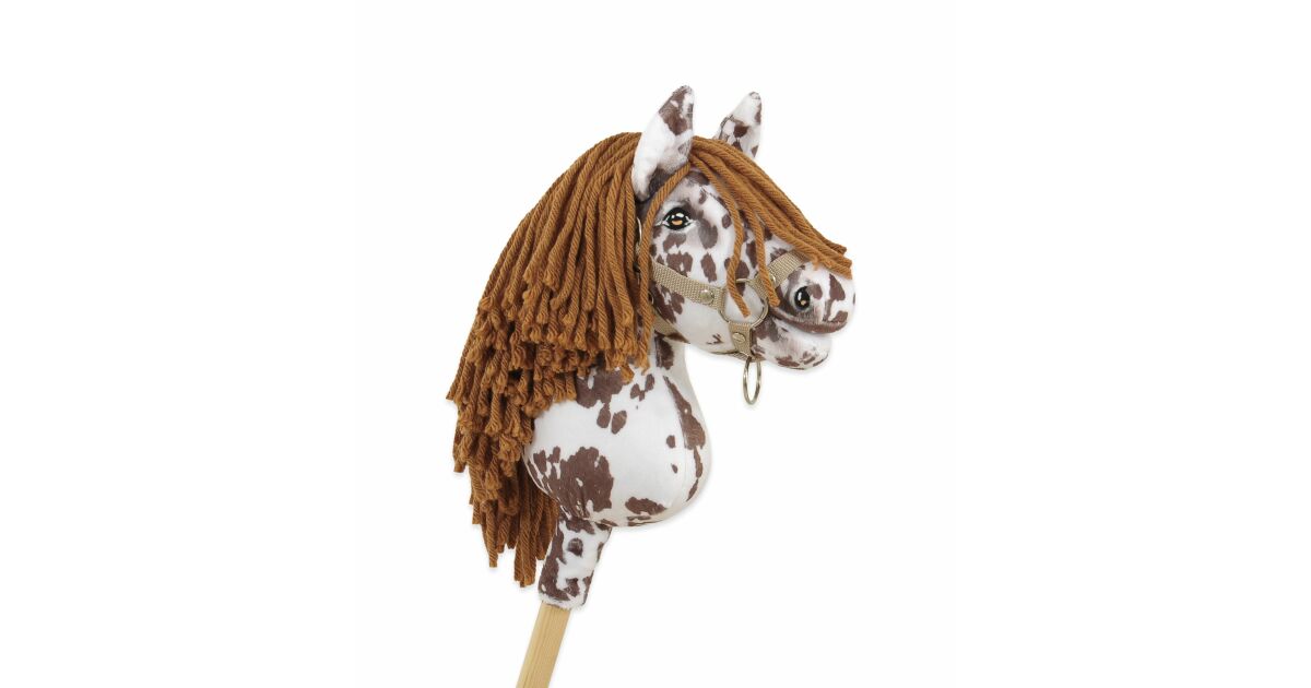 Ló bottal Super Hobby Horse Premium - barna leopárd barna sörénynel A4 ...