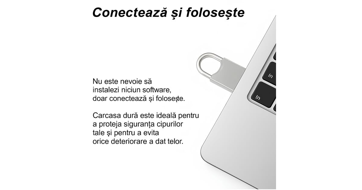Stick Memorie USB SpectrumPoint 4 GB, USB 2.0, Design Compact cu ...