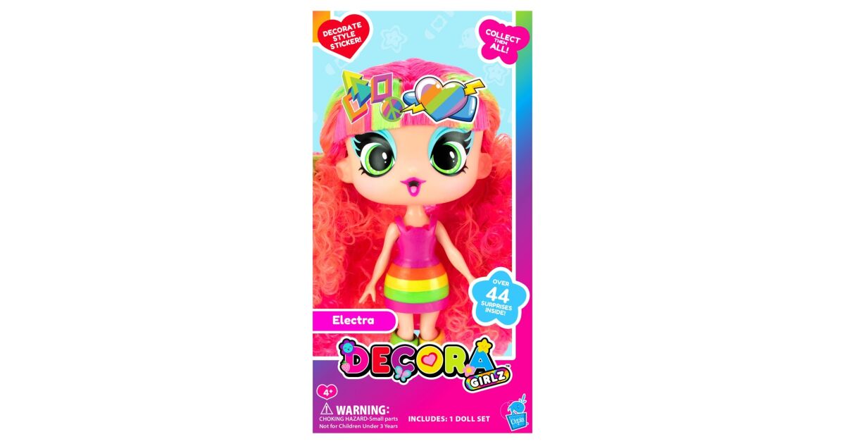 Mini Decora Electra Puppe, 13 cm, mit Zubehör – Individuell gestaltbare ...