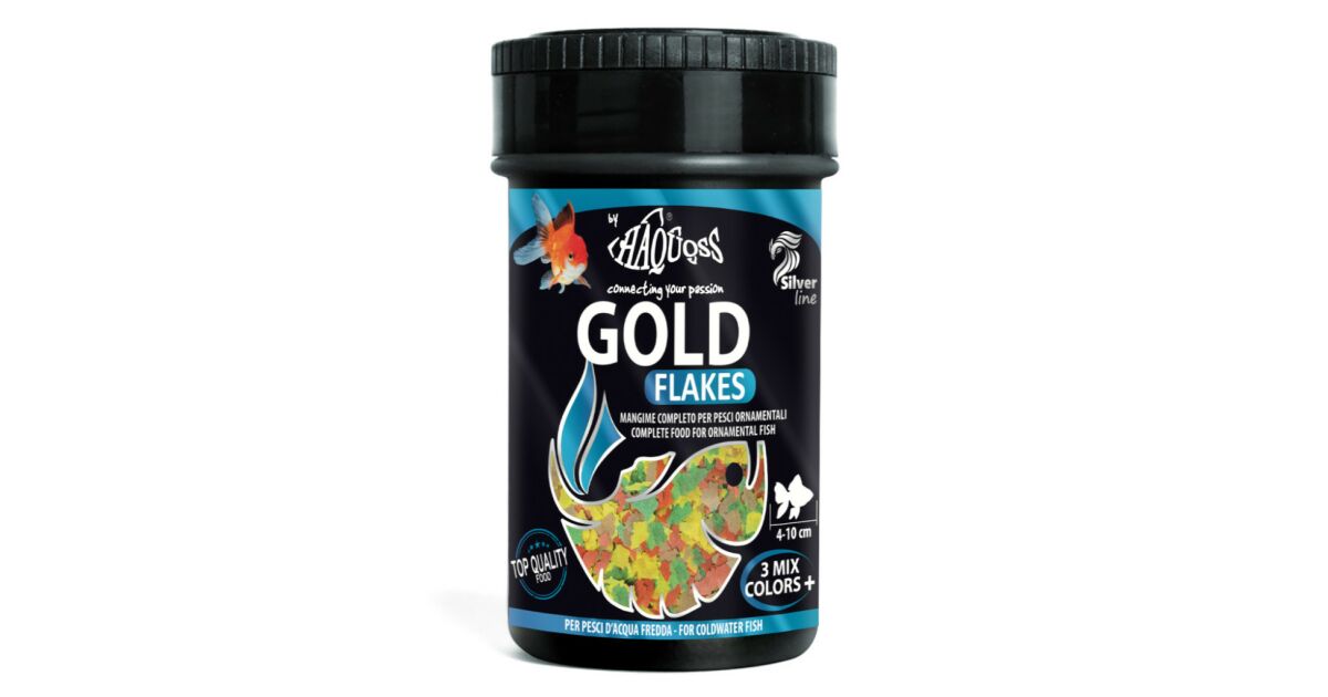 Haquoss | Gold Flake | Teljes értékű lemezes aranyhal táp - 100 ml ...