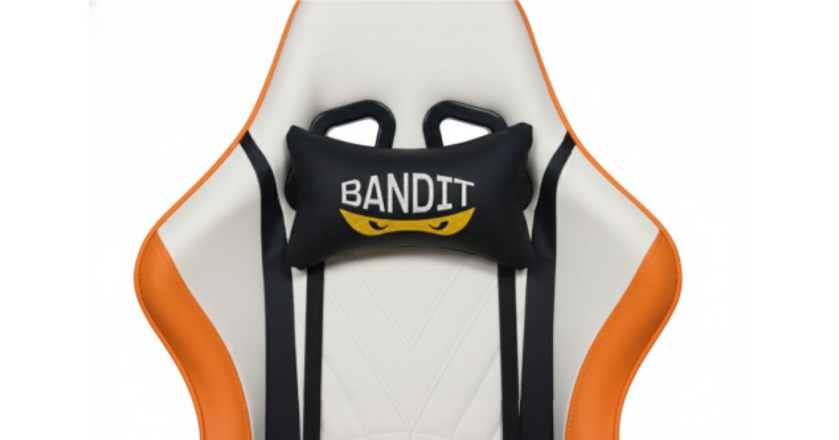BANDIT Blaze Gamer szék Fehér/Narancs/Fekete, Műbőr, 120 kg | Pepita.hu