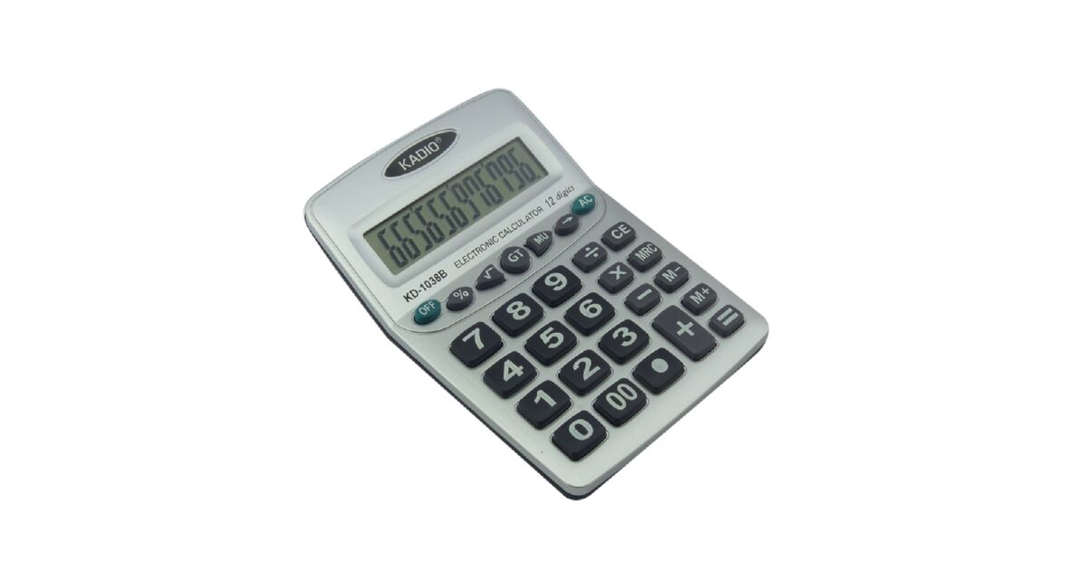 KADIO KD-1038B hagyományos számológép nagy kijelzővel - 12 számjegyes ...