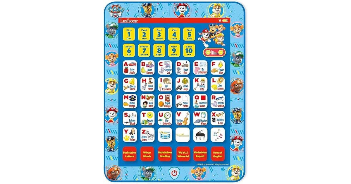 Lexibook Paw Patrol kétnyelvű interaktív tanuló tablet gyerekeknek ...