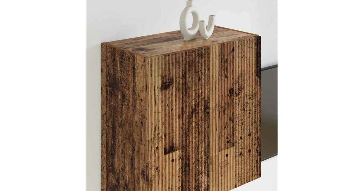 vidaXL Dulap TV de perete Lemn Vechi 59,5 x 31 x 60 cm Lemn compozit ...