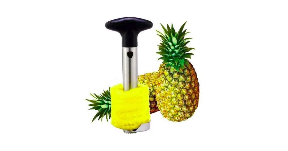 Aparat SIKS® pentru curatat si feliat ananas, otel inoxidabil, maner ...