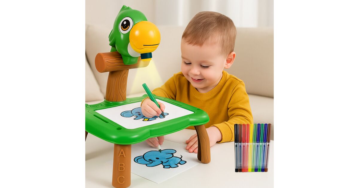 Proiector Desen pentru Copii Brivoo® – Masa Interactiva cu 24 Sabloane ...