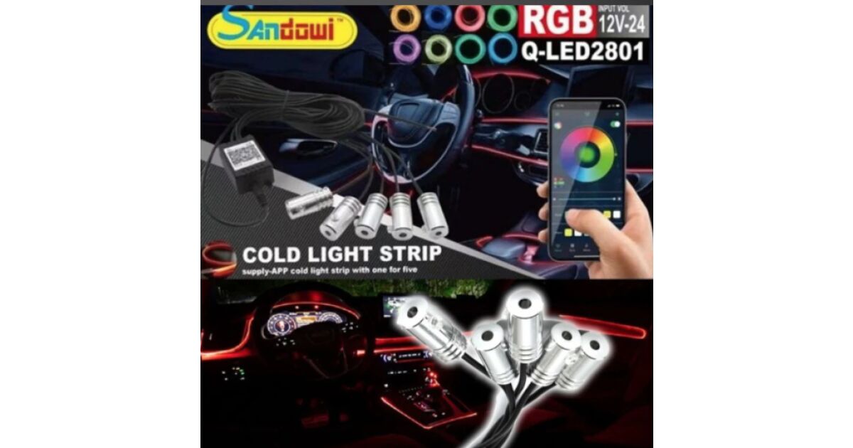 Kit led cu 5 lumini Andowl Q LED2801 RGB LED Strip Neon 12V | Pepita.com
