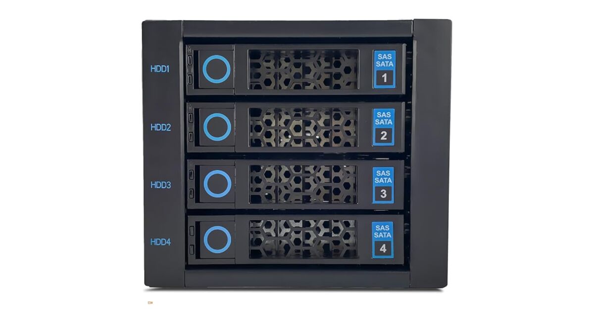 Fantec 2555 WR-NVMeU.2-C3141 U.2/SAS/SATA Backplane HDD külső Rack ház ...