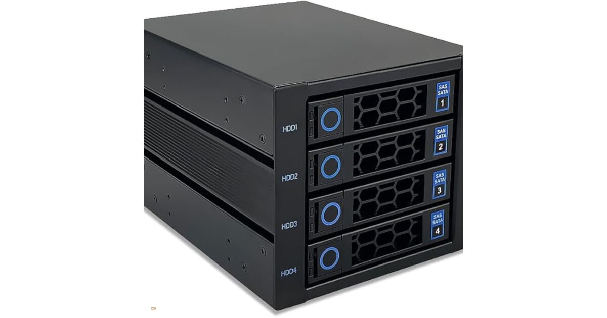 Fantec 2555 WR-NVMeU.2-C3141 U.2/SAS/SATA Backplane HDD külső Rack ház ...